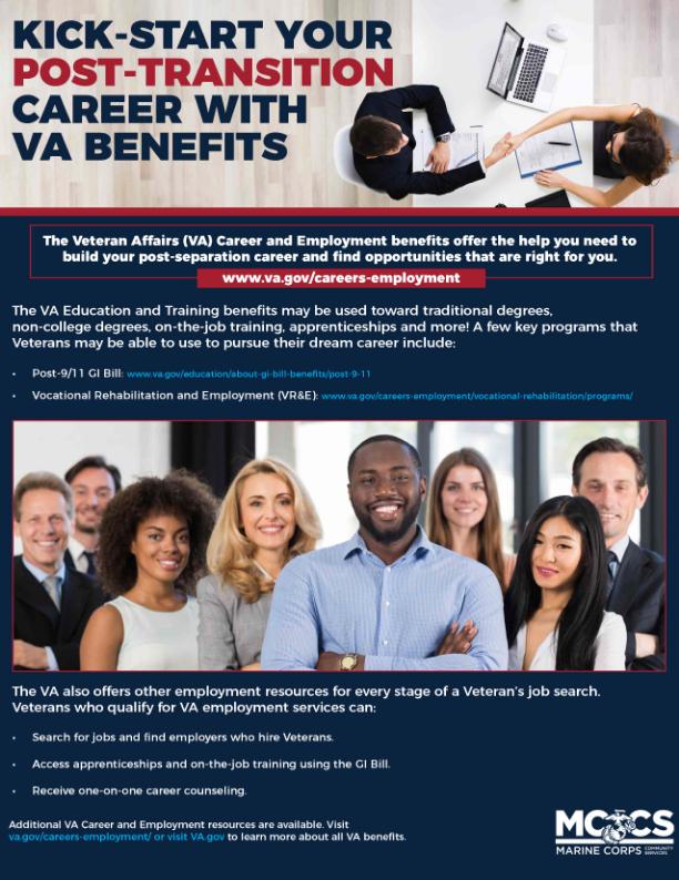 MCCS Kick-Start Your Post-Transition Career with VA Benefits MCCS Kick-Start Your Post-Transition Career with VA Benefits
