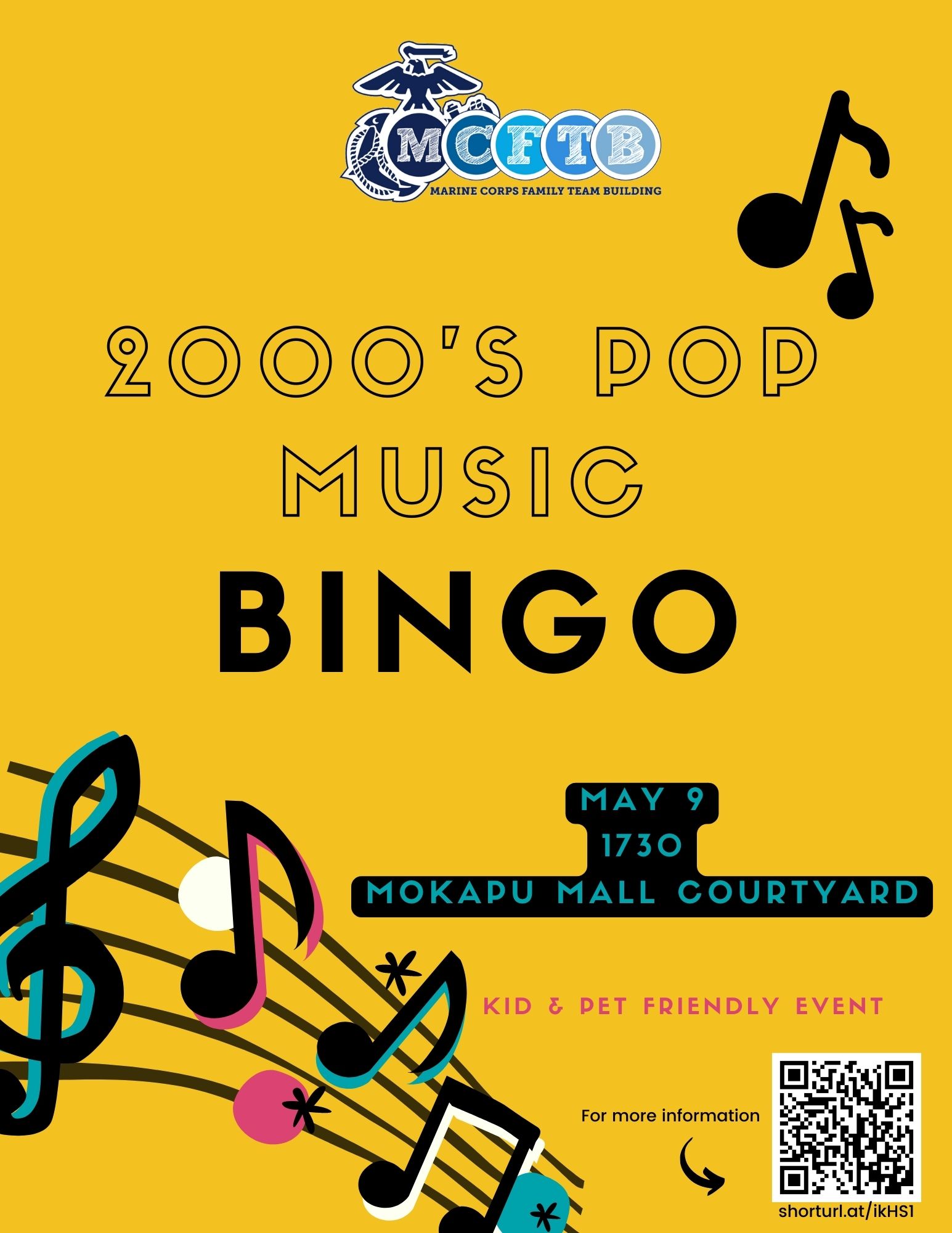 MCCS 2000's Pop Music Bingo